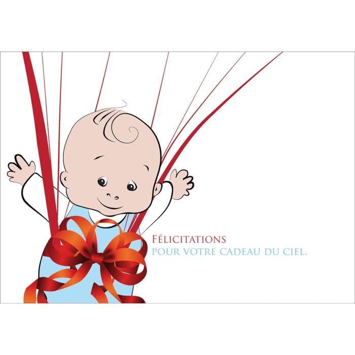 Jolie Carte De Bébé (Garcon), Carte De Félicitations Pour La Naissance ...