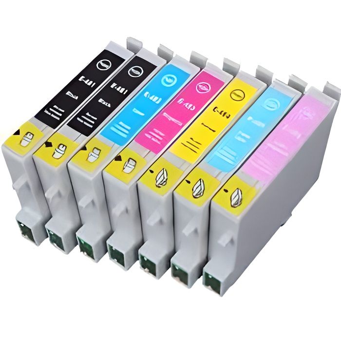 Pack 7 cartouches compatibles EPSON T0487 - Stylus Photo R300 - 2 ...