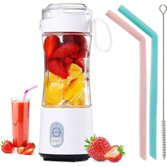 Mixeur Portable pour Smoothies Shakes, 380ML Mini Mélangeur Portable ...