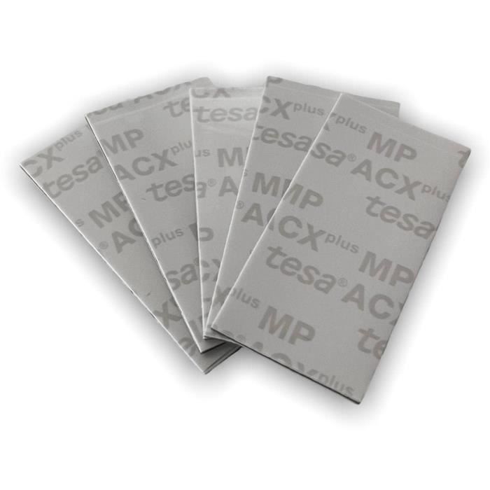 Tesa ACX Lot de 15 pads de ruban adhésif double face en mousse ...