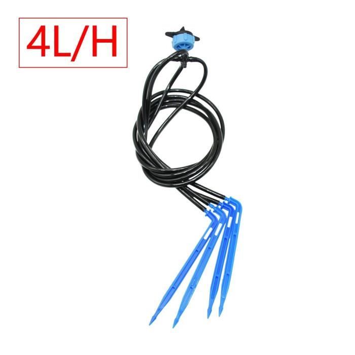 (4L x 4way)Système d'irrigation goutte à goutte, ensemble de Distribution d'araignée bonsaï avec ...