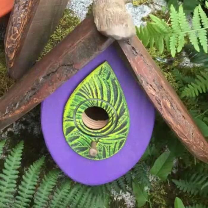 CAGE OISEAU Feuille créative Shape Bird House Beau nid doiseaux de bois ...