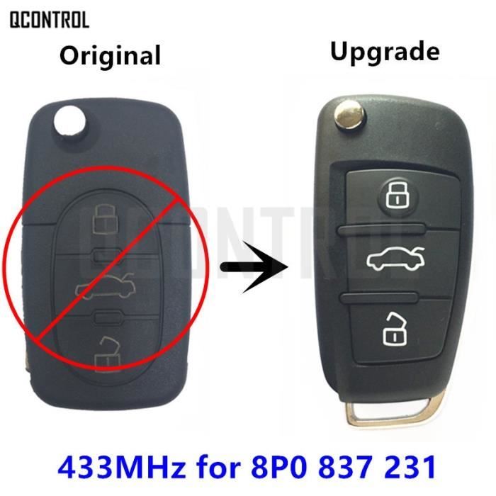 Taille clé télécommande de voiture, mise à niveau, bricolage, pour AUDI ...