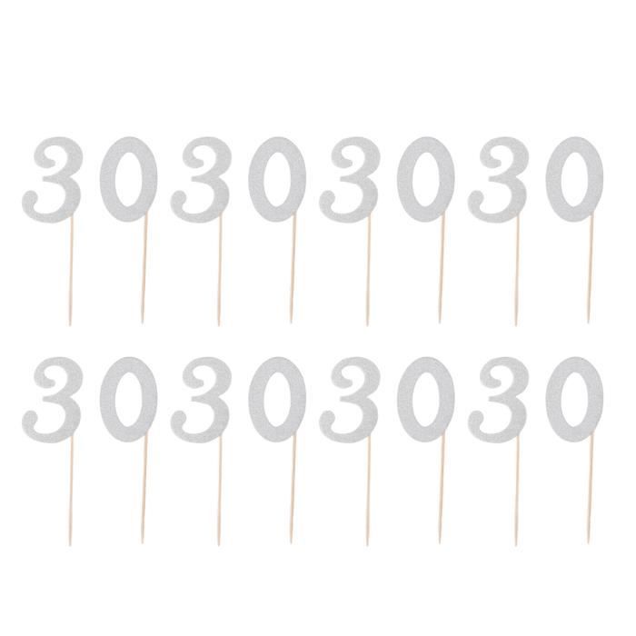 EJ.life 0 Cake Topper 50 ensembles Cupcake Toppers ajouter des numéros ...