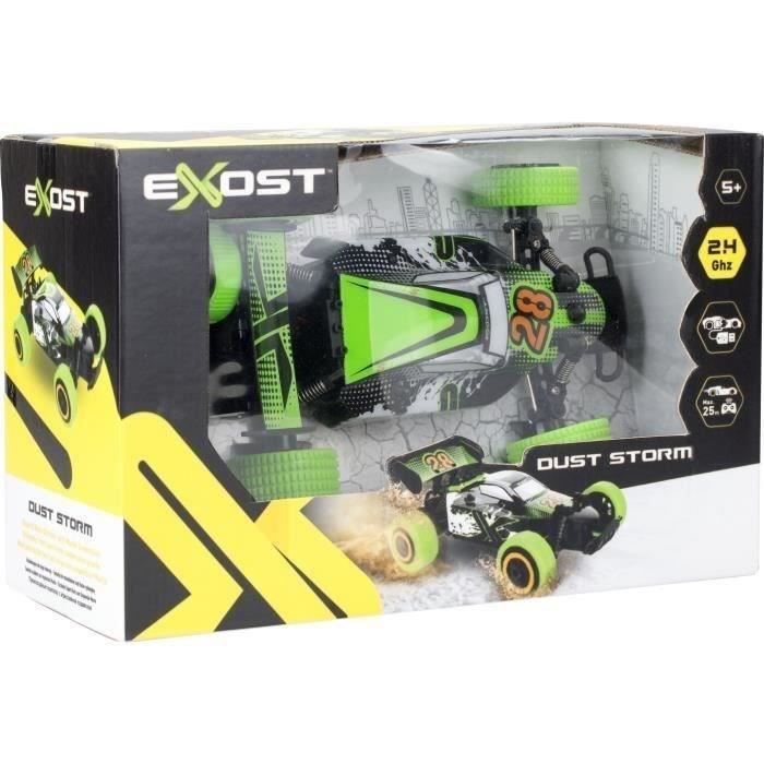 Voiture télécommandée tout-terrain EXOST CROSS Buggy Dust Storm 1:18 - Vert - Pour enfants dès 5 ...