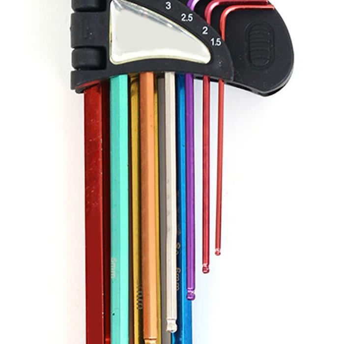 HEG Jeu De Clés Hexagonales 9 Pièces Clé Hexagonale Clé Étoile ...