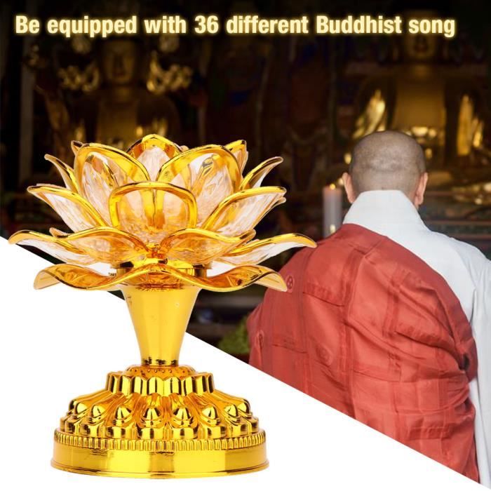 Bouddha Light Lampe LED Home Buddha Lamp Golden avec 36 chansons avec ...