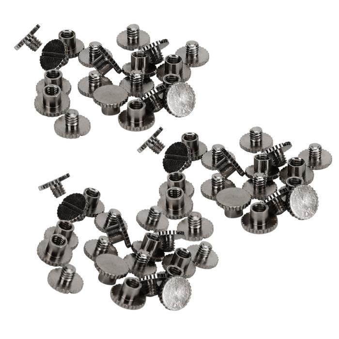 Fdit Rivets de livre 30 Set Book Rivets Knurling Plat Laiton Cuir ...