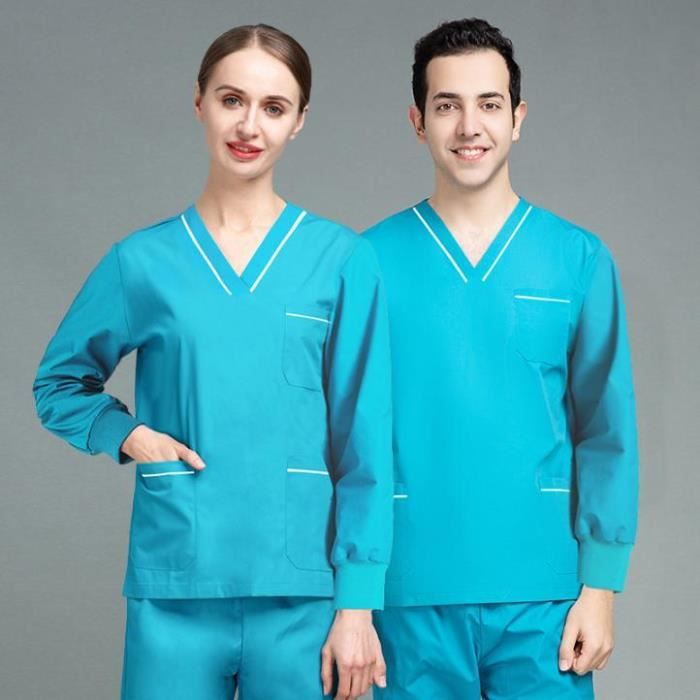 BLOUSE PROFESSIONNELLE Tshirt + Pantalon Uniforme d'infirmière Travail ...