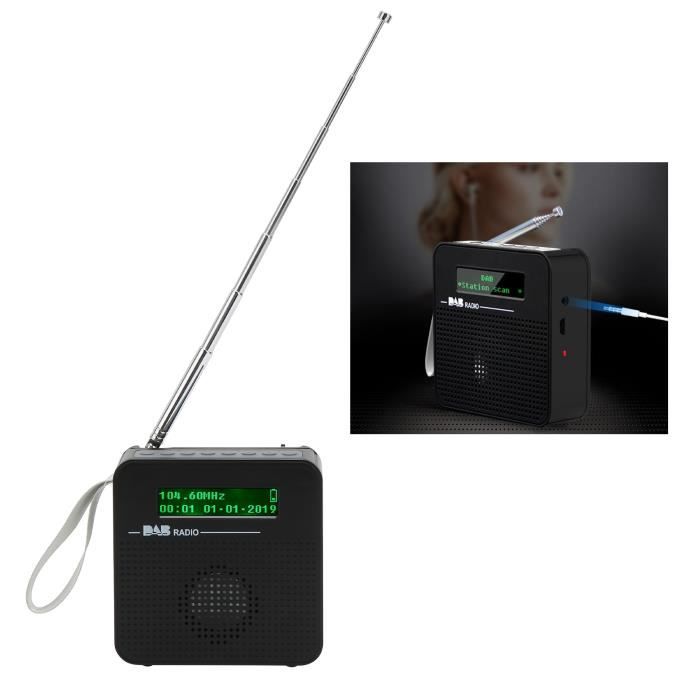 Tbest Radio numérique Radio FM Portable Rechargeable, Radio FM ...