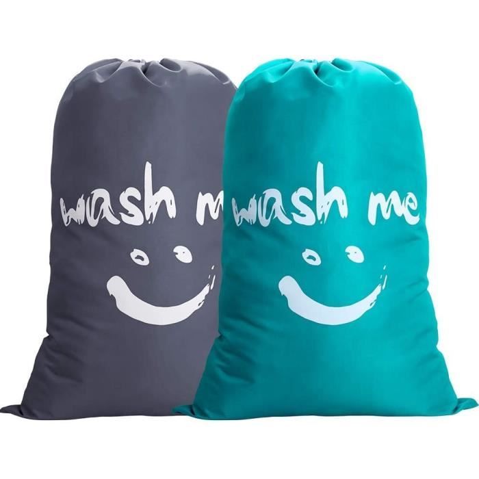 Lot De 2 Large Sac À Linge Sacoche À Linge Pliable Sac De Rangement ...