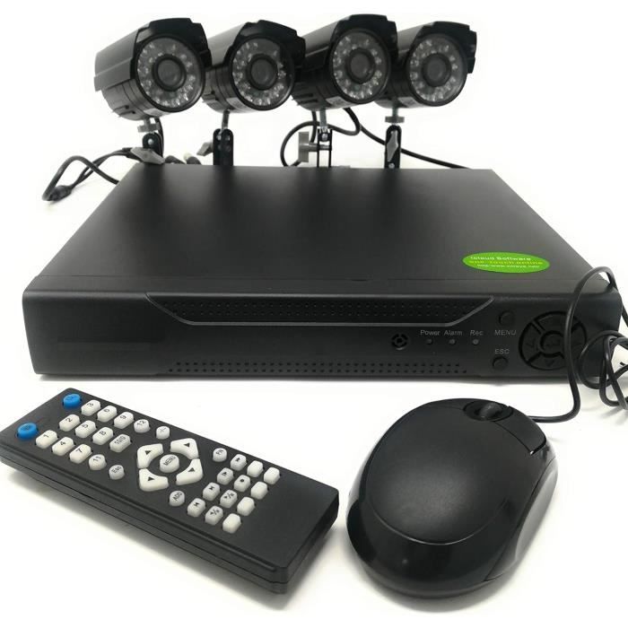 Kit De Vidéosurveillance Cctv-N Avec Caméras Infrarouges, Alimentation ...