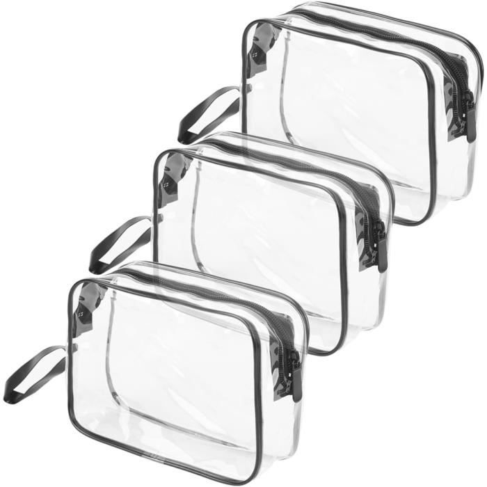 Oyeye Lot De 3 Trousse De Toilette Transparente, Pvc Étanche Sac ...