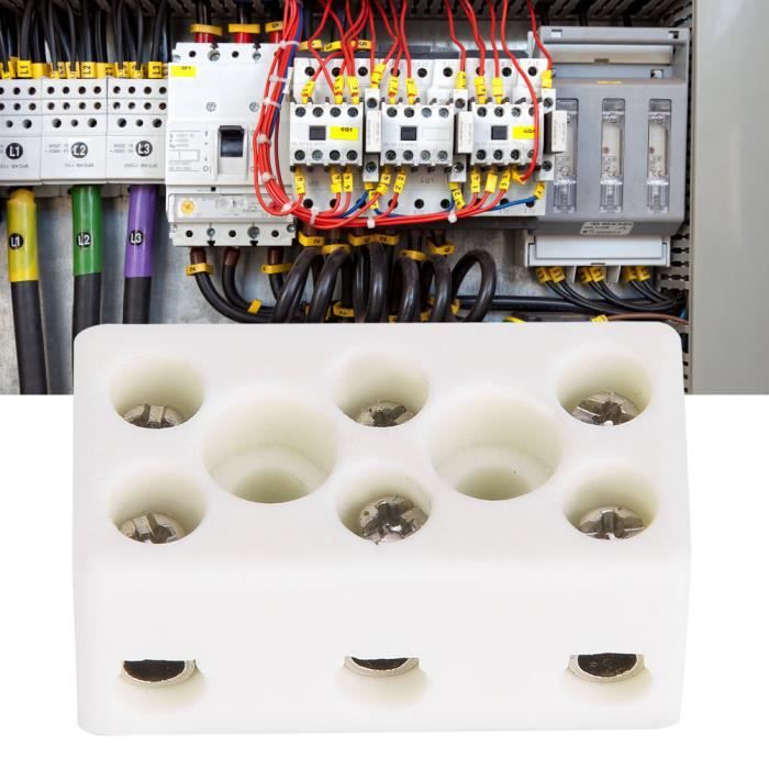 Bornier en porcelaine 10PCS 3 Voies 24A Bornier en Céramique en ...