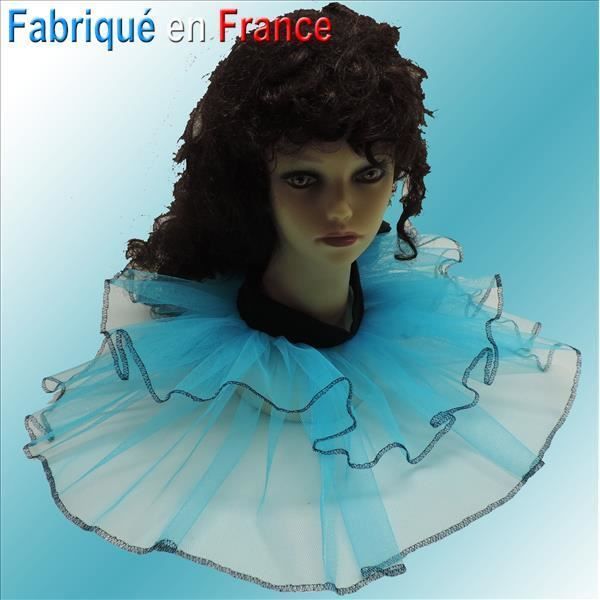 Collerette de Pierrot - Fabrication Française - Turquoise - Adulte ...