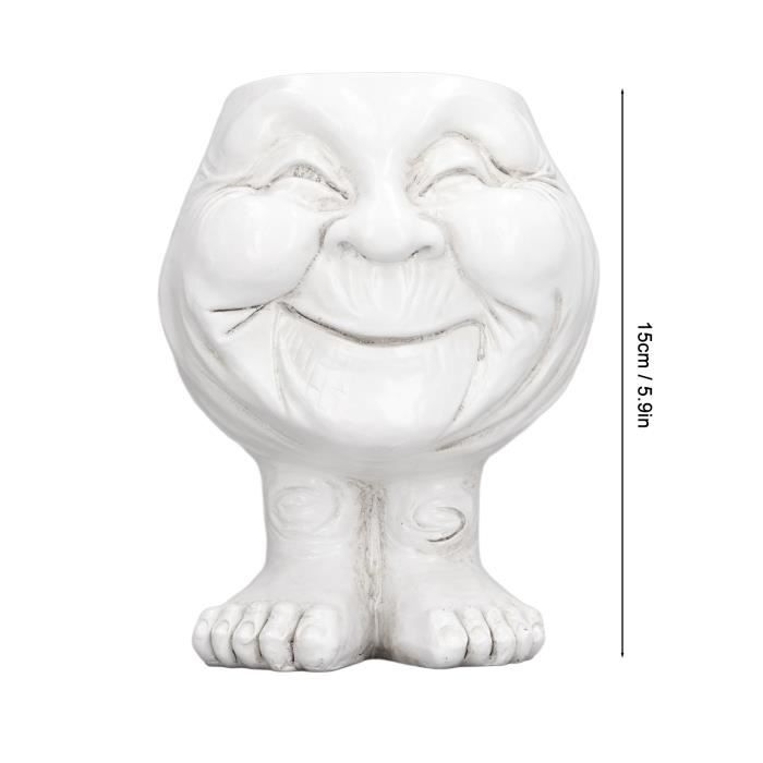 OLL Résine drôle Moldu pot de fleurs jardin, style sculpture décorative ...