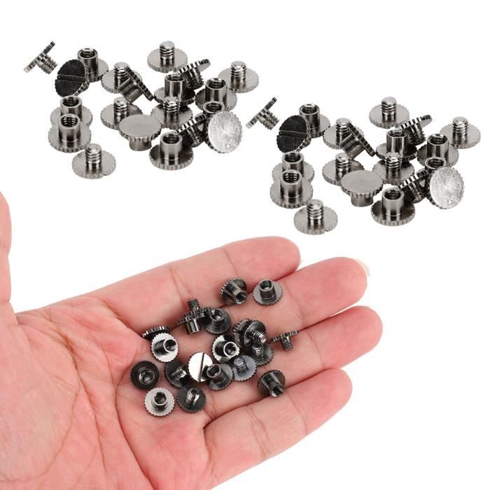 Fdit Rivets de livre 30 Set Book Rivets Knurling Plat Laiton Cuir ...