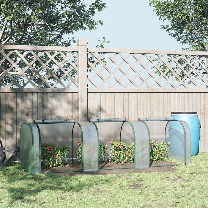 Mini serre de jardin - Outsunny - tunnel serre tomates PVC haute ...
