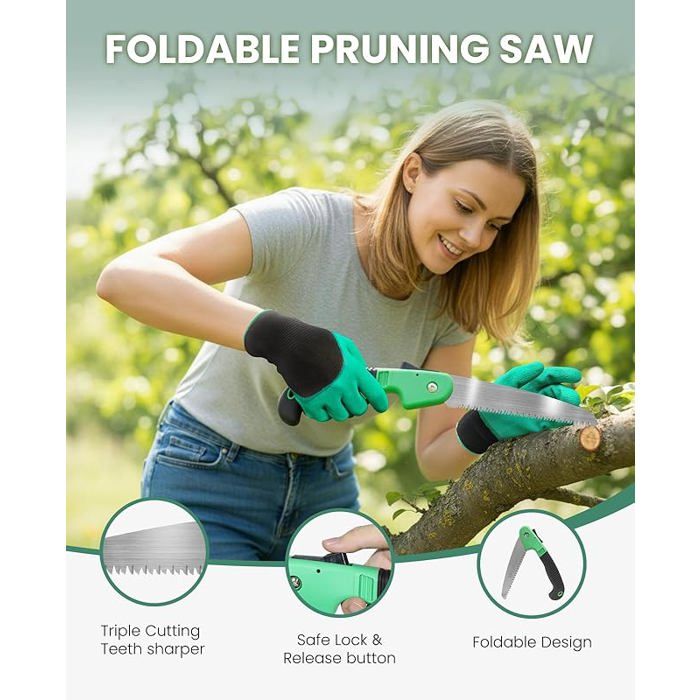 Gardening Tools Set, 10 Pieces Heavy Duty Stainless Steel Gardening ...