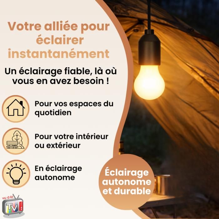 VENTEO | Lampe LED Sans Fil À Tirette X 2 | LED Chambre Adaptée|Espaces ...