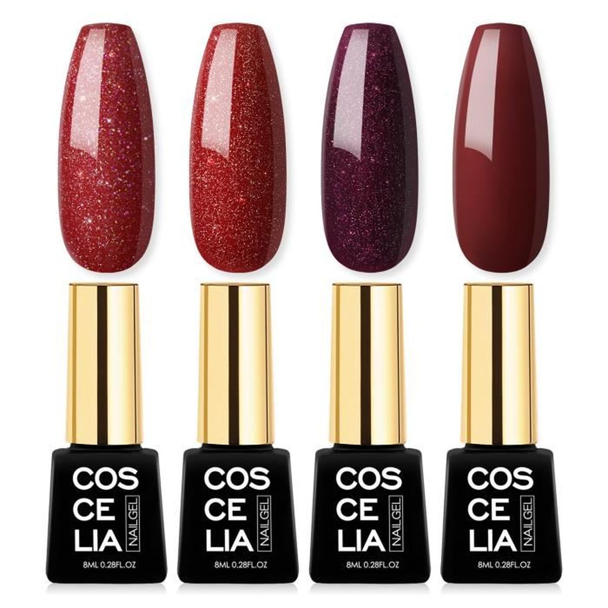 COSCELIA 4PCS 8ml Vernis à Ongles Professionnel Vernis de Nail Art ...