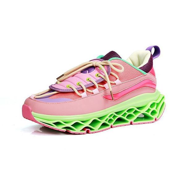 Baskets Homme - Sport Respirant et Léger - Rose - Textile - Lacets ...