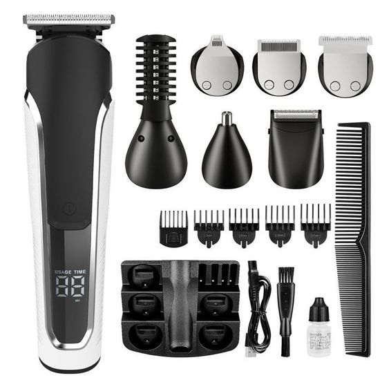 Tondeuse Cheveux Hommes Professionnel Kit, Tondeuse Barbe et Cheveux Homme Sans Fil, Coupe de ...