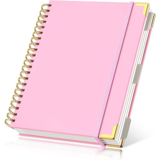 Cahier Spirale A4 Rose Carnet Ligné 150 Feuilles/300 Pages Bloc Note A4 ...
