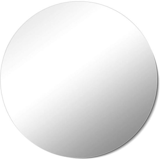 Miroir Mural De Forme Ronde En Cristal Sans Cadre Avec Facette Et ...