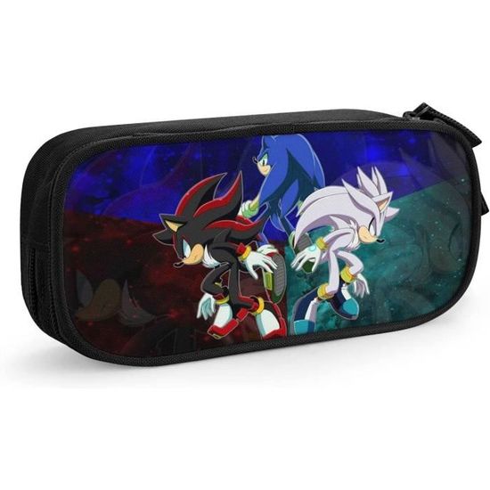 Étui à stylo Sonic Vs Shadow avec fermeture éclair Noir - Cuir - 5x10 ...