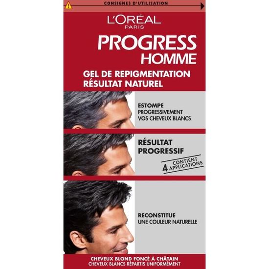 Gel de repigmentation Progress Homme L'OREAL PARIS - Cdiscount Au quotidien
