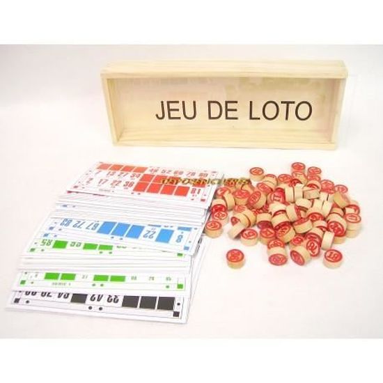 Jeu de loto 48 cartons et 90 jetons bois - Cdiscount Jeux - Jouets