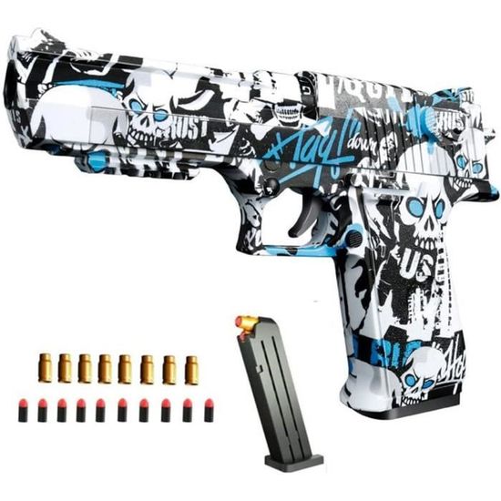 Pistolet Jouet,Toy Gun,Pistolet Jouet avec Chargeur éjectable et balles ...