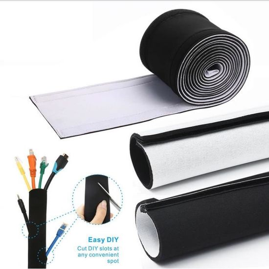 Cache Cable,300cm Flexible Câble Rangement Organisateur et Protecteu ...