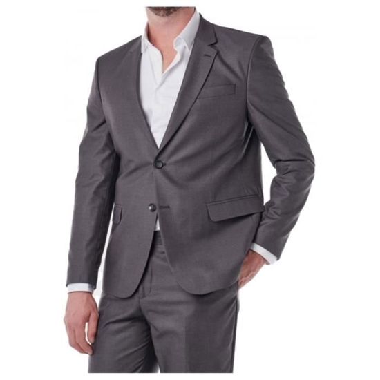 Costume Homme Slim Fit - Anthra - 2 Boutons - Gris - Adulte - Homme ...