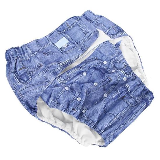 SALUTUYA Couche adulte en tissu Couche Adulte Lavable Réglable pour ...