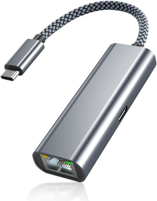 Gray Adaptateur USB C vers Ethernet Gigabit,Thunderbolt 3 Type C vers ...