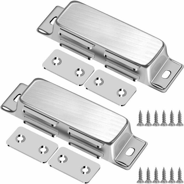 Lot de 2 aimants loqueteaux magntiques en acier inoxydable pour portes ...