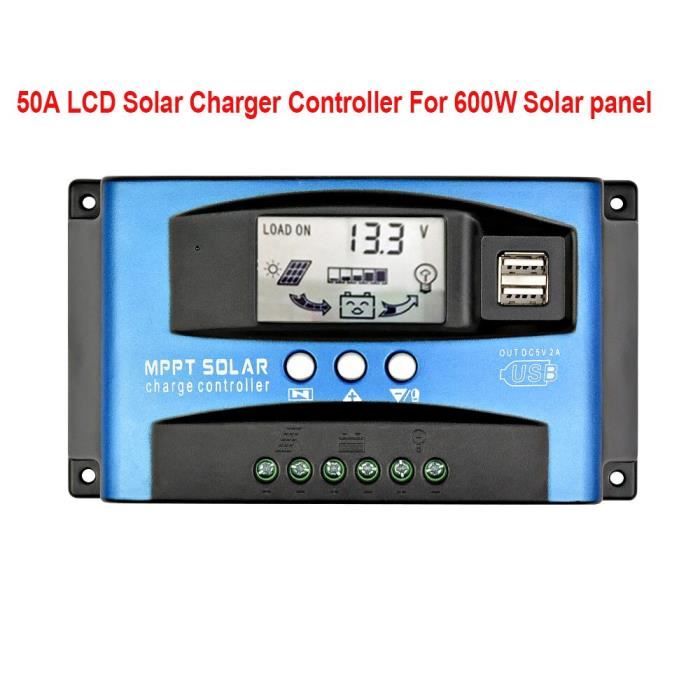 50A-Contrôleur De Charge Mppt Pour Panneaux Solaires, 12v-24v, 12v-24v,Sortie 5v - Solaire ...