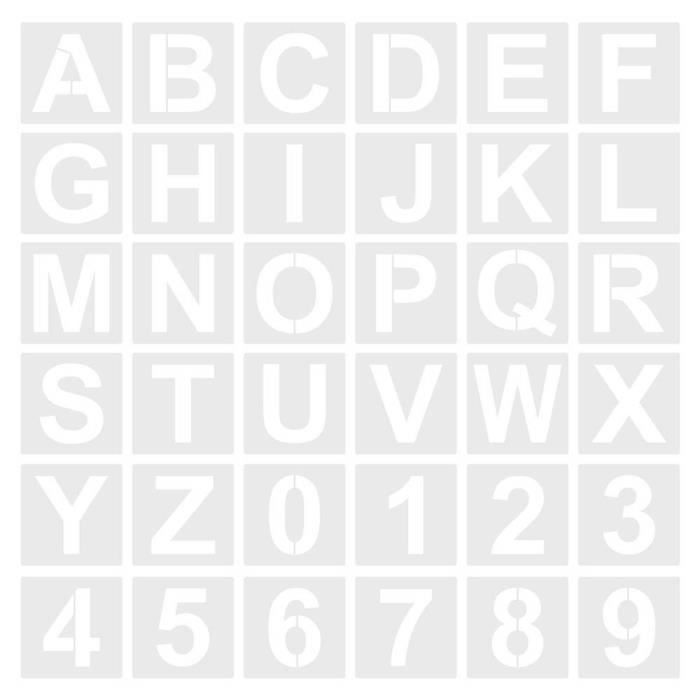 Ensemble de 36 pièces de modèle alphanumérique anglais bricolage ...