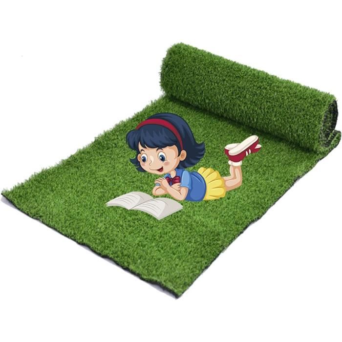 Tapis Plastique Pelouse Intérieur Et Extérieur Hauteur De 30Mm Gazon Artificiel Vert En Rouleau ...