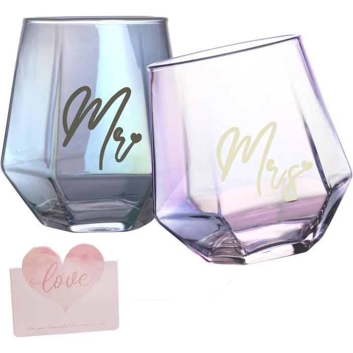 Verres À Vin Mr Right Et Mrs Always Right Pour Couples, Cadeau De ...