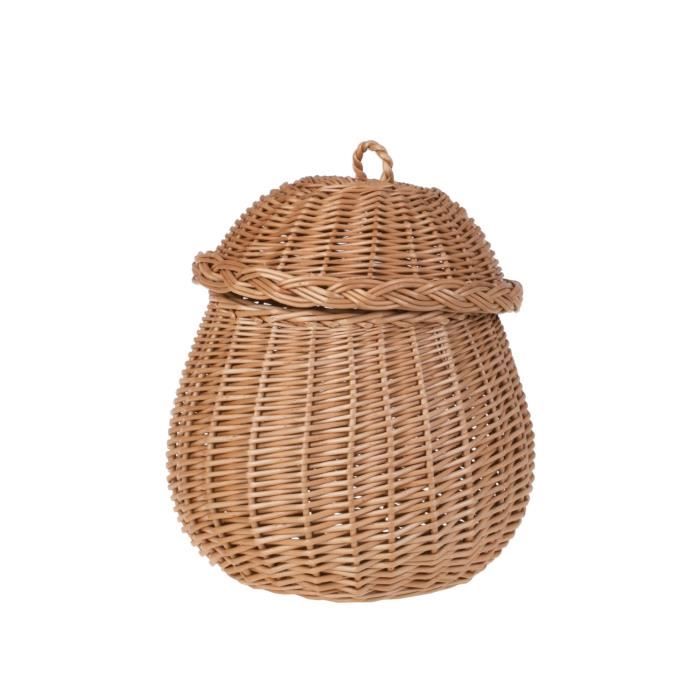 Boîte à bijoux - Artisanale - Osier naturel - Forme de champignon ...