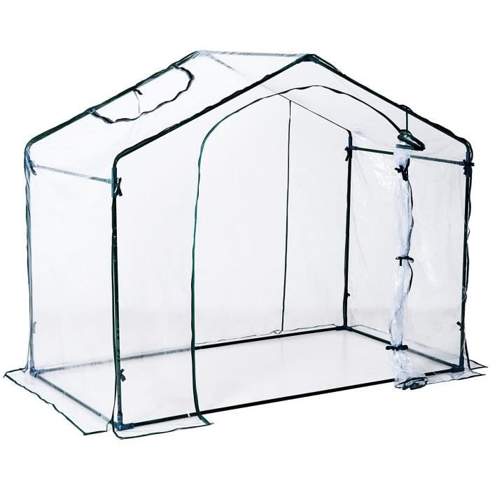Serre de Jardin Balcon terrasse Serre pour tomates 1,8L x 1,05l x 1,65H ...