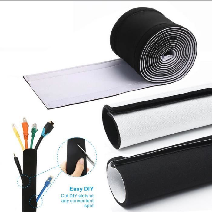 Cache Cable,300cm Flexible Câble Rangement Organisateur et Protecteu ...