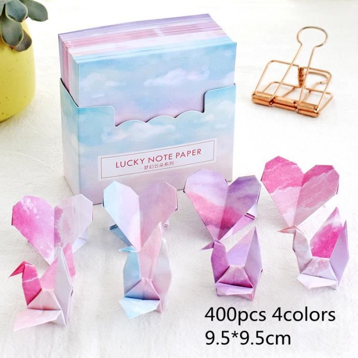 Papier à plier - Origami - 400 pièces - Couleurs mixtes - Fait à la ...