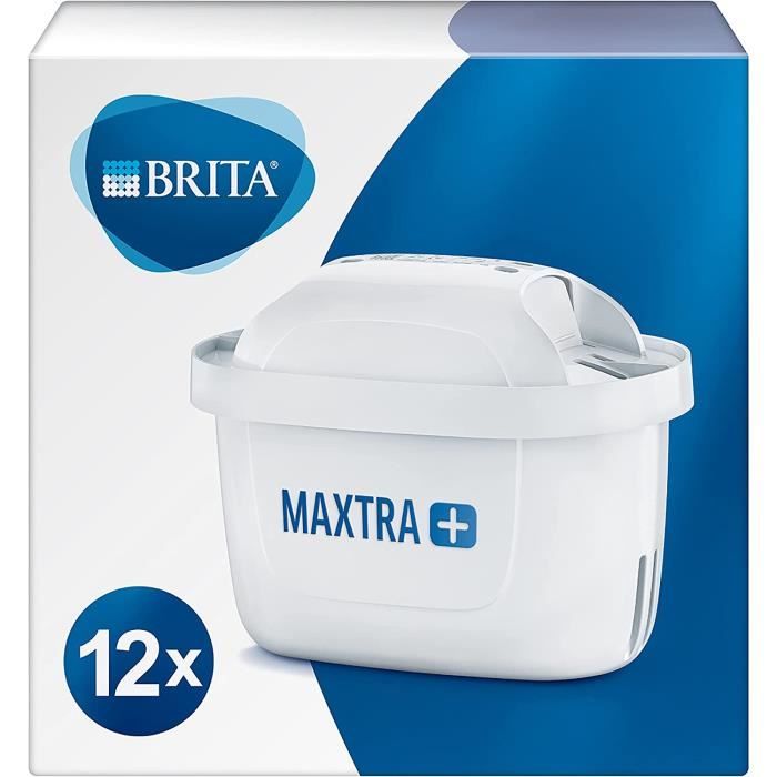Filtres à eau - BRITA - MAXTRA+ - Pack de 12 - Réduit calcaire, chlore, plomb - Eau pure sans ...