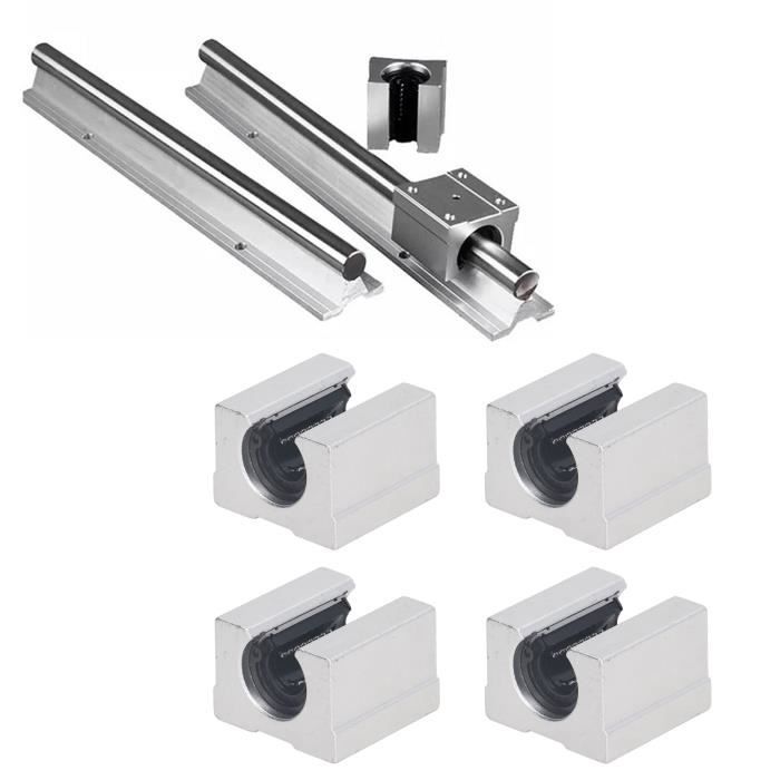 Bloc de glissière à roulement à billes linéaire 4 pièces bloc coulissant à roulement à billes ...