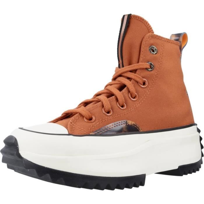Baskets CONVERSE RUN STAR HIKE HI - Homme - Marron - Lacets - Textile ...