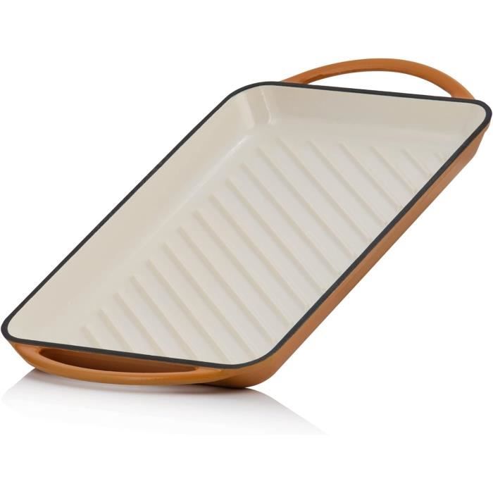Plaque De Cuisson En Fonte Émaillée | Orange Sunny | 39,5 X 22 X 3,5 Cm ...